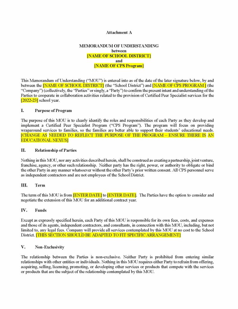 CPS Sample MOU Georgia Appleseed Center For Law Justice