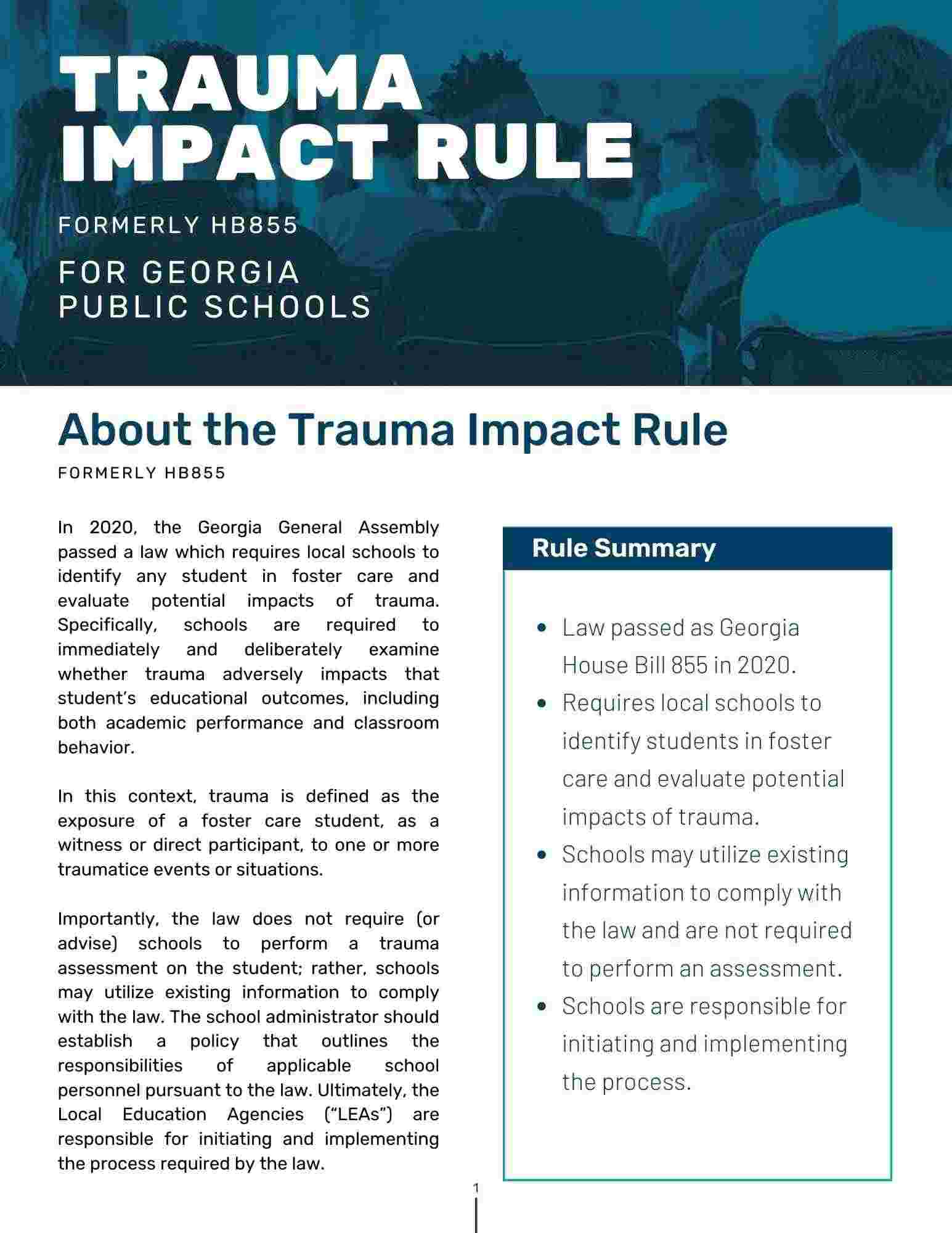 Trauma Impact Rule Guide - Georgia Appleseed Center for Law & Justice